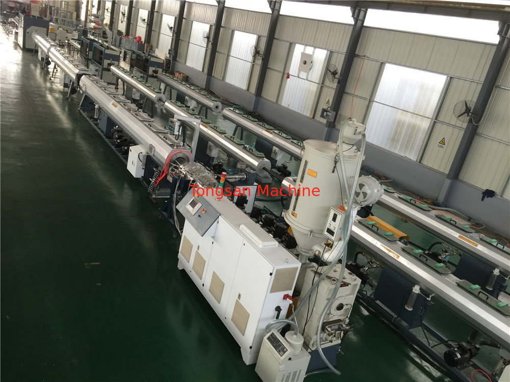 Single scew extruder pipe extrusion line HDPE gas and water pipe extrusion line