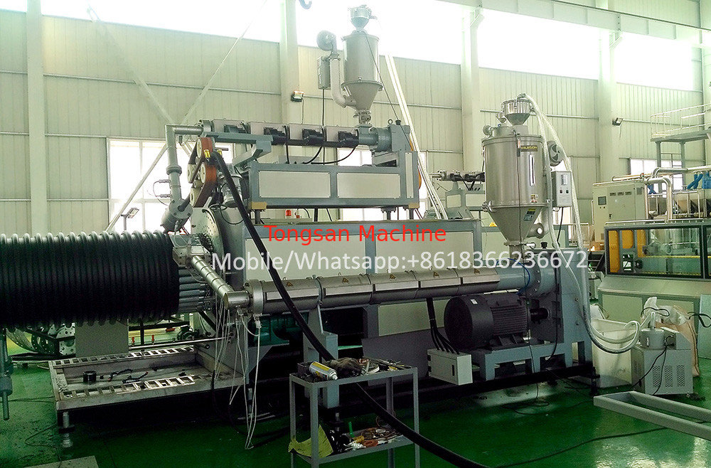 HDPE pipe extrusion line HDPE Krah corrugated pipe making machine
