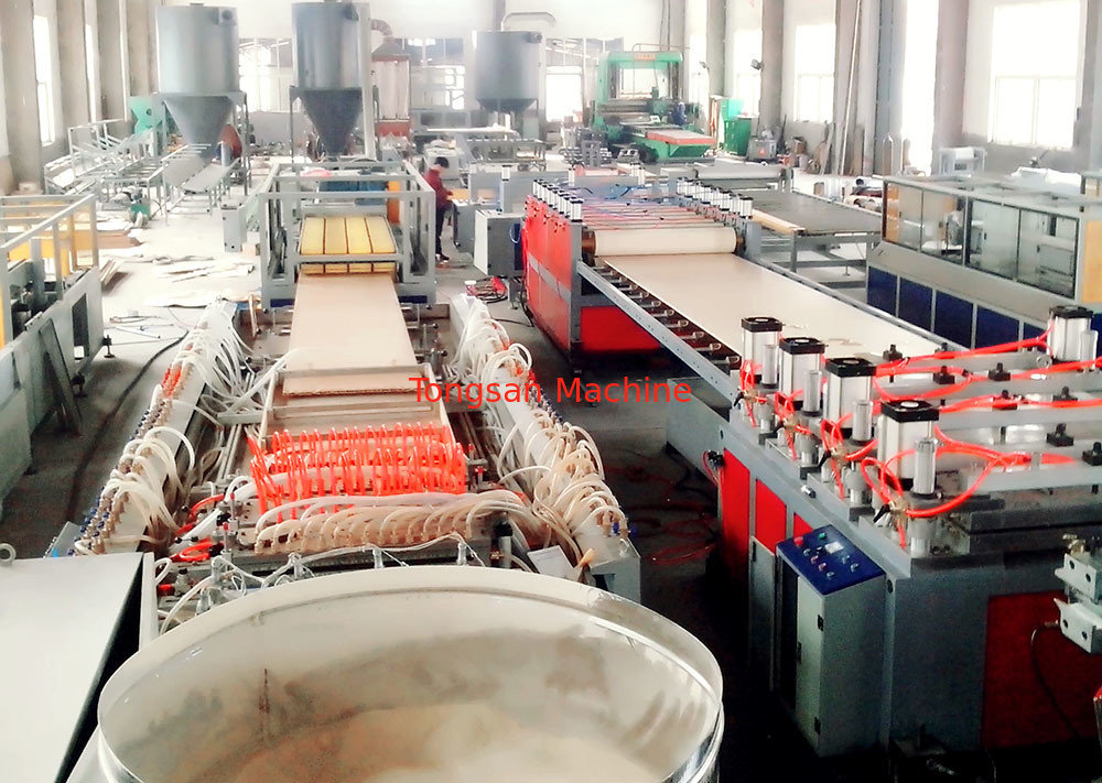 WPC PVC foam board extrusion line WPC PVC foam furniture  board extrison machine