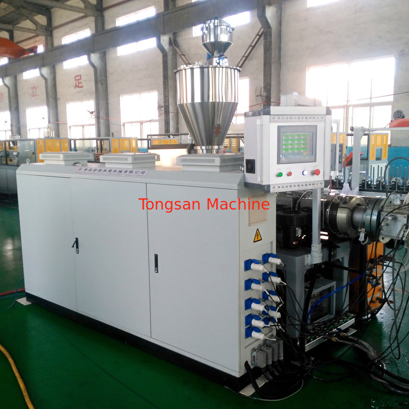 WPC profile extrusion line PE+wood plastic out door floor making  machine