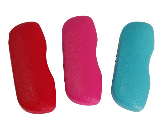 China Colorful PU Leather Iron Hard Shell Eyeglass Case For Optical Eyewear supplier