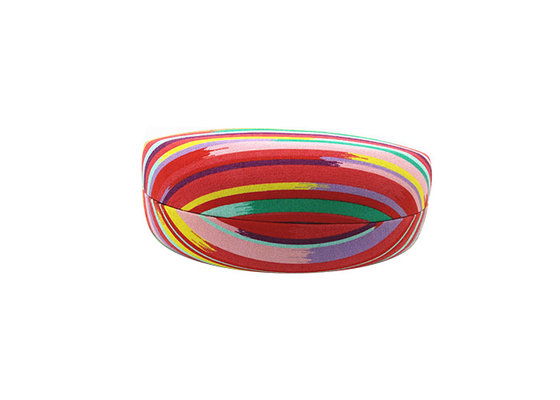 China Fabric Stripe Large Custom Sun Glasses Case with Printed Logo supplier