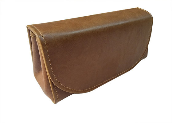 China High-end Leather Portable Sunglasses Case / Spectacle Pouch supplier
