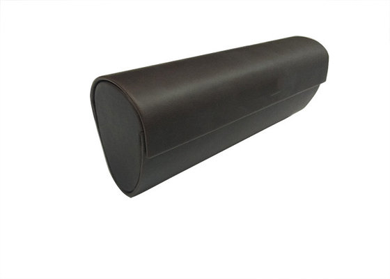 China Custom leather handmad Brown Eye Glasses Case with Optical frames supplier