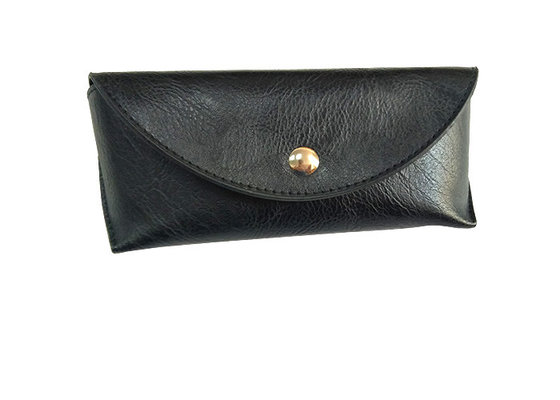 China Vintage Leather Sunglasses Case With  Button/ Pouch Bag For Reading Glasses supplier