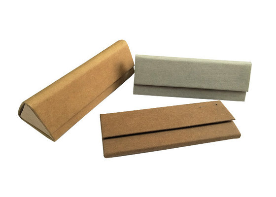 China Recycled Kraft Paper Hard case For Reading Glasses Triangle Optical Case Box supplier