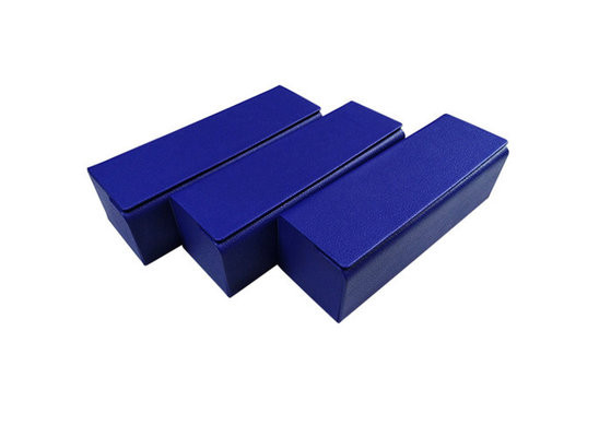 China Blue Custom Logo Pu Leather Optical Glasses Case Medium-size Sunglasses Packing supplier