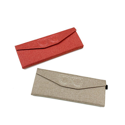 China Customized printed manufacturer soft linen reading eyeglasses case supplier