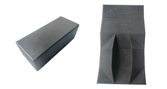 Large Space Black Folding Eyeglasses Case PU Leather Available Eyewear Box supplier