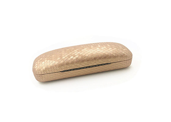 Golden Soccer Line Optical Glasses Case Bright Leather Reading Glasses Case supplier