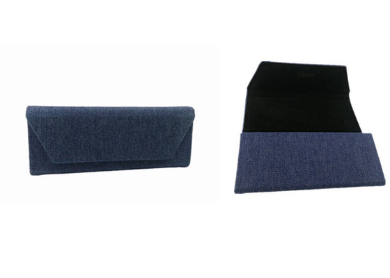 Blue Denim Custom Sunglass Case Folding Collapsible Eyeglass Case supplier