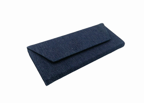 Blue Denim Custom Sunglass Case Folding Collapsible Eyeglass Case supplier
