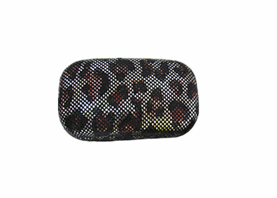 Hard Creative Travel Contact Case With Cool Leopard Pattern Customized Logo supplier