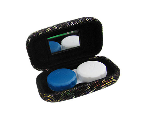 Hard Creative Travel Contact Case With Cool Leopard Pattern Customized Logo supplier