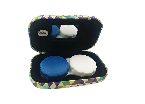 Small Triangle Vintage Case For Contact Lenses Designer PU Material supplier