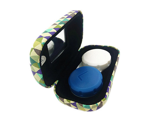 Small Triangle Vintage Case For Contact Lenses Designer PU Material supplier