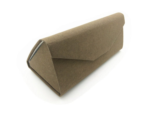 Recycle Kraft Paper Triangle Folding Eyeglass Case Sunglasses Case Box supplier