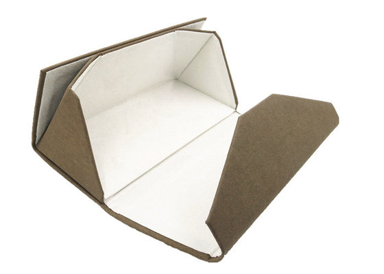 Recycle Kraft Paper Triangle Folding Eyeglass Case Sunglasses Case Box supplier