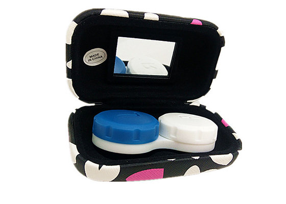 Heart Pattern Iron Contact Lens Travel Case Lovely Suitable For Women / Youth supplier