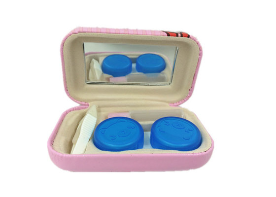 Hard Iron Cute Contact Lens Case Box Pink Smile Fox Eye Lens Case Easy Taking supplier