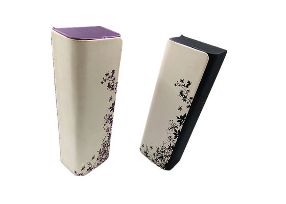 White Eyeglasses Iron Optical Glasses Case With Elegant Flowers Printing supplier