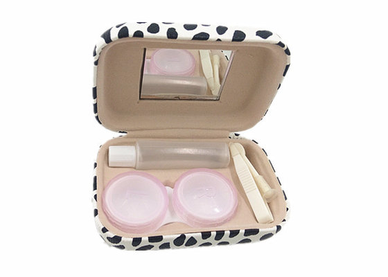 Leopard Print Hard Contact Lens Carrying Case With Customized Color supplier