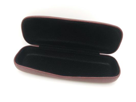 Brown Optical Hard Eyeglass Case Easy To Take Hard Clamshell Eyeglass Case supplier