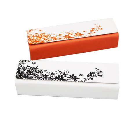Printing Leaves Pattern Optical Glasses Case Rectangular Magnetic Enclosure supplier