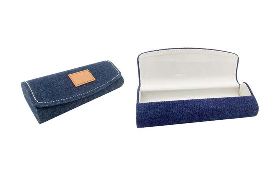 New Arrivals Denim Semi-Hard Optical Glasses Packing Case Jeans Eyewear Case Box supplier