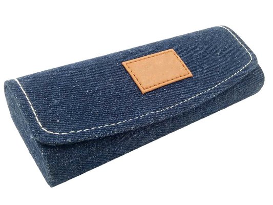 New Arrivals Denim Semi-Hard Optical Glasses Packing Case Jeans Eyewear Case Box supplier