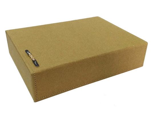 Yellow Brown Kraft Paper Eyeglass Storage Trays For Storage With Little Mirror supplier