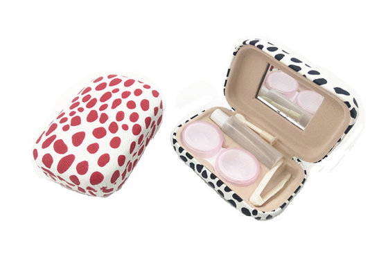 Leopard Print Hard Contact Lens Carrying Case With Customized Color supplier
