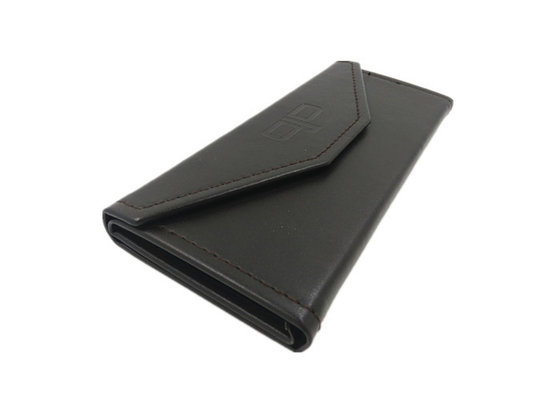 Triangle Folding Glasses PU Leather Case Sunglasses Protector Holder Box Cover Black supplier