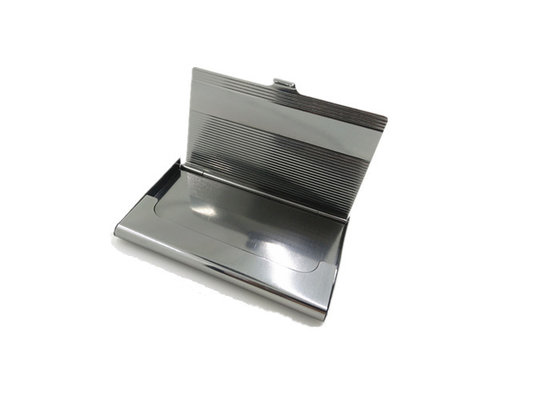 Silver Business Card Carrying Case Aluminum Business Card Case For Men supplier
