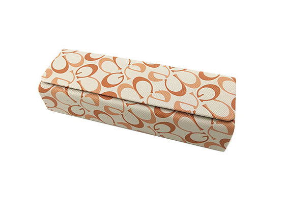 Clamshell Optical Hard Case For Sunglasses Handmade PU With Letter Pattern supplier