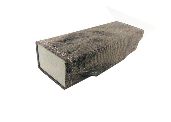 Grey Denim Folding Eyeglass Case For Optical Reading Glasses Durable And Special supplier
