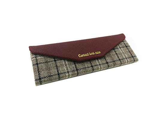 Pu With Cloth Collapsible Glasses Case Classical Design For Eyeglasses supplier