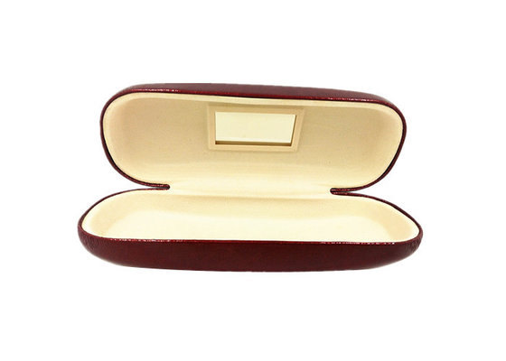 Eco Friendly Hard Eyeglass Case With Red Vintage PU / Mirror For Women supplier