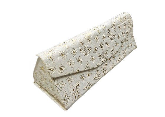 PU Waterproof  Foldable Eyeglass Cases For Kids With Embossed Butterfly supplier
