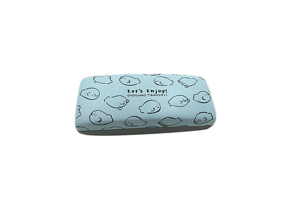 Blue Kid's Cute Eyeglasses Case With Custom Logo , Pu Eyewear Case supplier