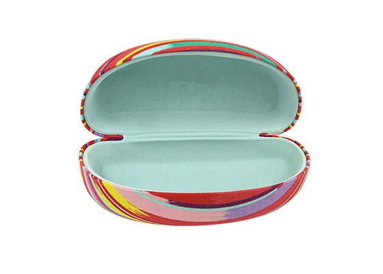 Fabric Stripe Large Custom Sun Glasses Case with Printed Logo supplier