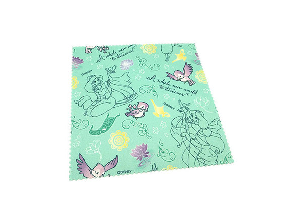 Green / Yellow Microfiber Lens Cleaning Cloth For Eyewear / Eyeglasses supplier