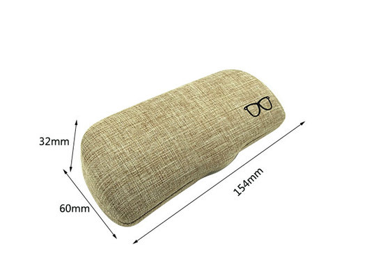 Indie Hipster Linen Hard Eyeglass Case , Optical Glasses Case supplier