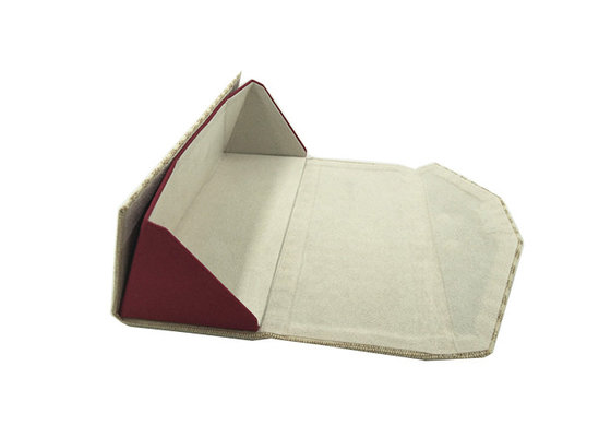 Striped Linen collapsible Eyeglass Case Triangle Eyewear Case Box supplier