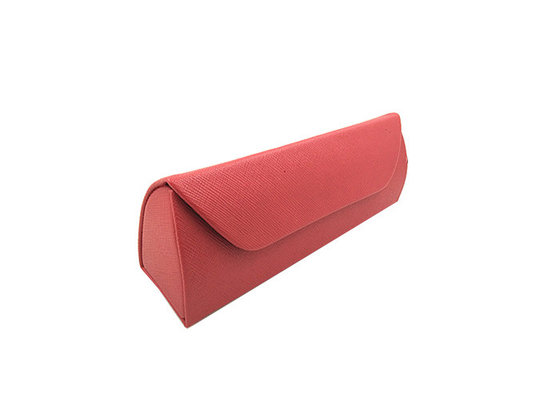 Black / Red Leather Reading Glasses Cases for Adults And Kids 158 x 38 x 55mm supplier
