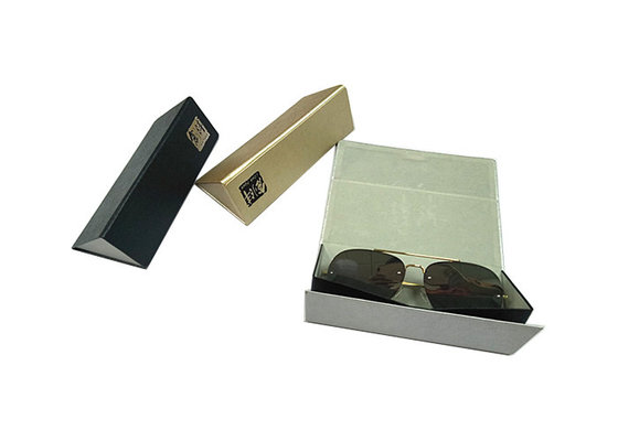 PVC Leather Foldable Triangular Sunglasses Case Eyewear Case Packaging Box supplier