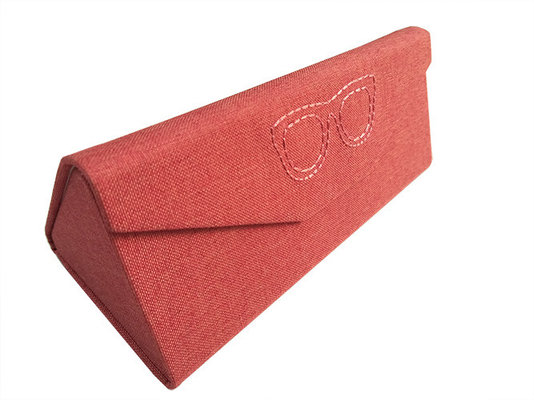 Fabric Folding Eyeglass Case With Customized Color Logo Printing supplier