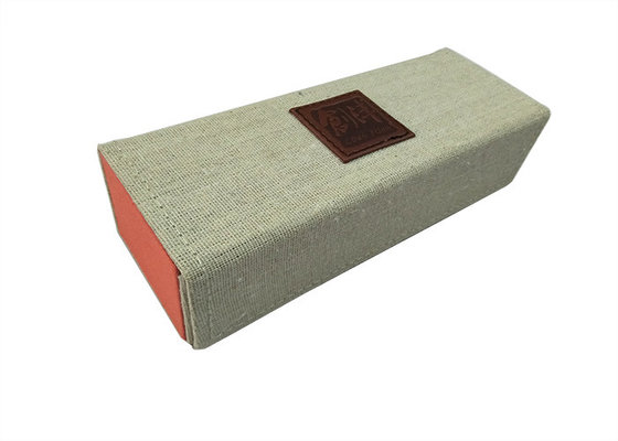 White Linen Custom Optical Eyeglass Case / Collapsible Hard Sunglasses Case supplier