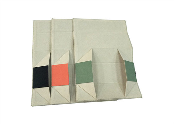 White Linen Custom Optical Eyeglass Case / Collapsible Hard Sunglasses Case supplier