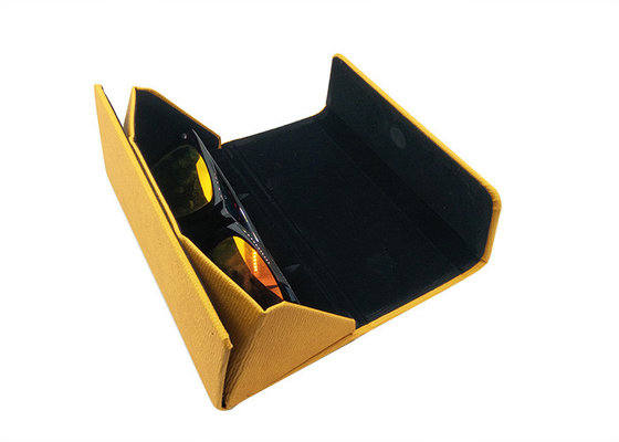 Portable Handmade Custom Sunglass Case Embossed Leather Material supplier